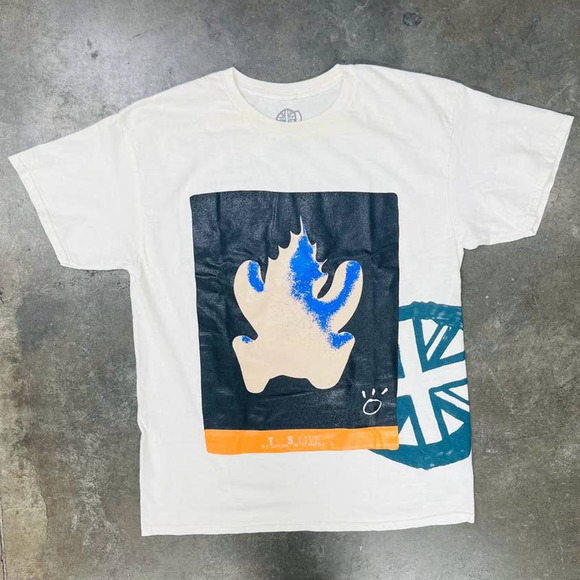 Cactus Jack | Shirts | Travis Scott O2 Live Burning Man Tshirt Large ...